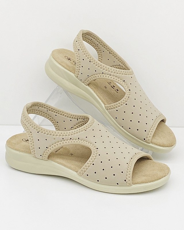 Zdrowotne sandały na haluksy Sanital Flex 8035.17 beżowe, perforowana ...